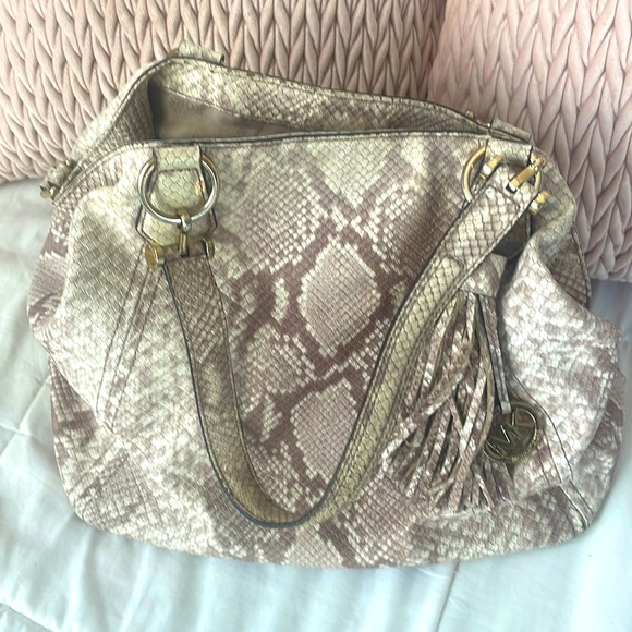 MICHAEL Michael Kors | Bags | Mk Python Print Hobo | Poshmark
